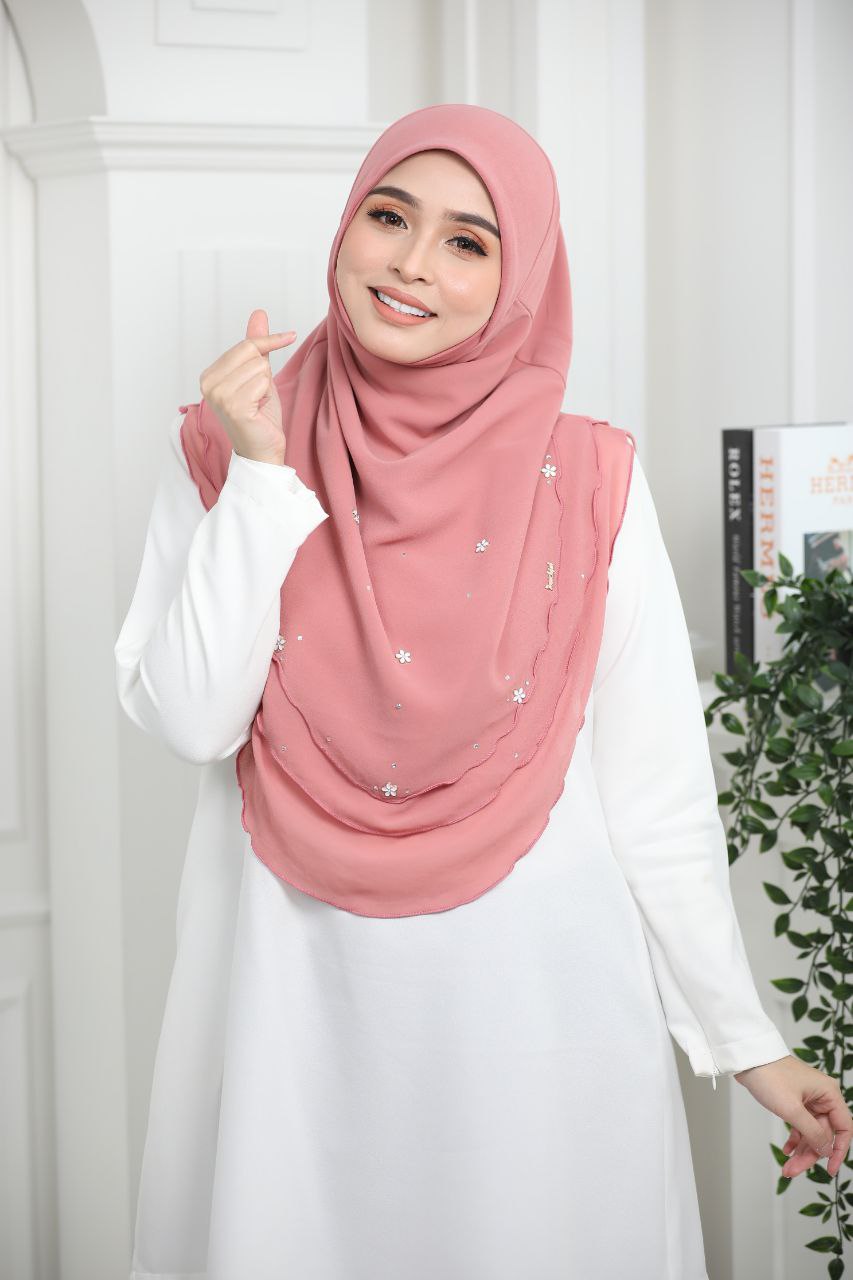 3 Layer Hijab – BABY PINK – Best Comfort Hijabs